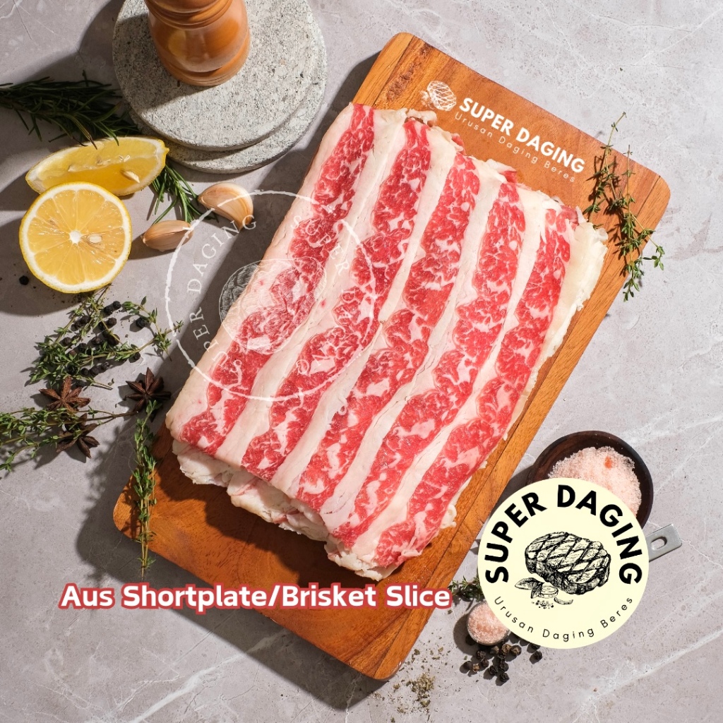 Jual Australian Shortplate / Brisket Beef Slice 1kg - Super Daging ...
