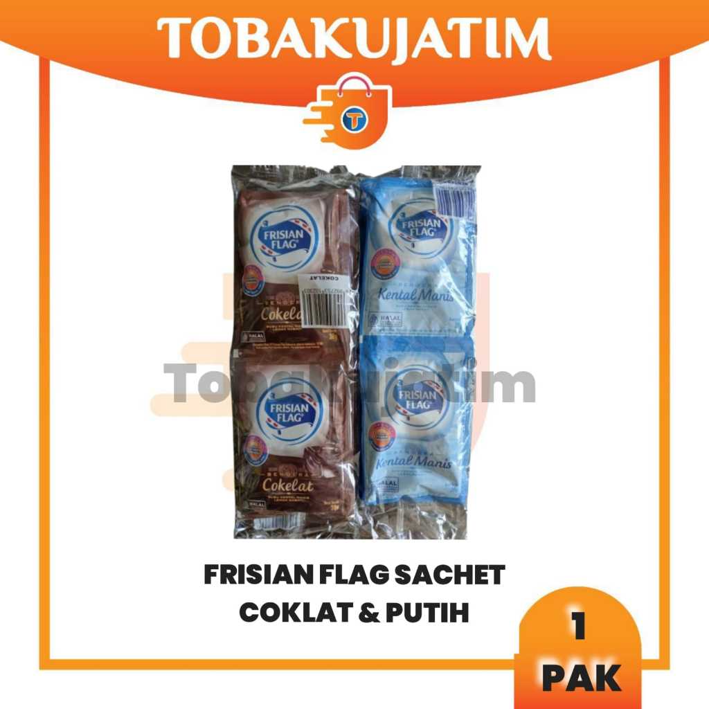 Jual (1 PAK- 6 SACHET) FRISIAN PUTIH COKLAT susu skm kental manis ...