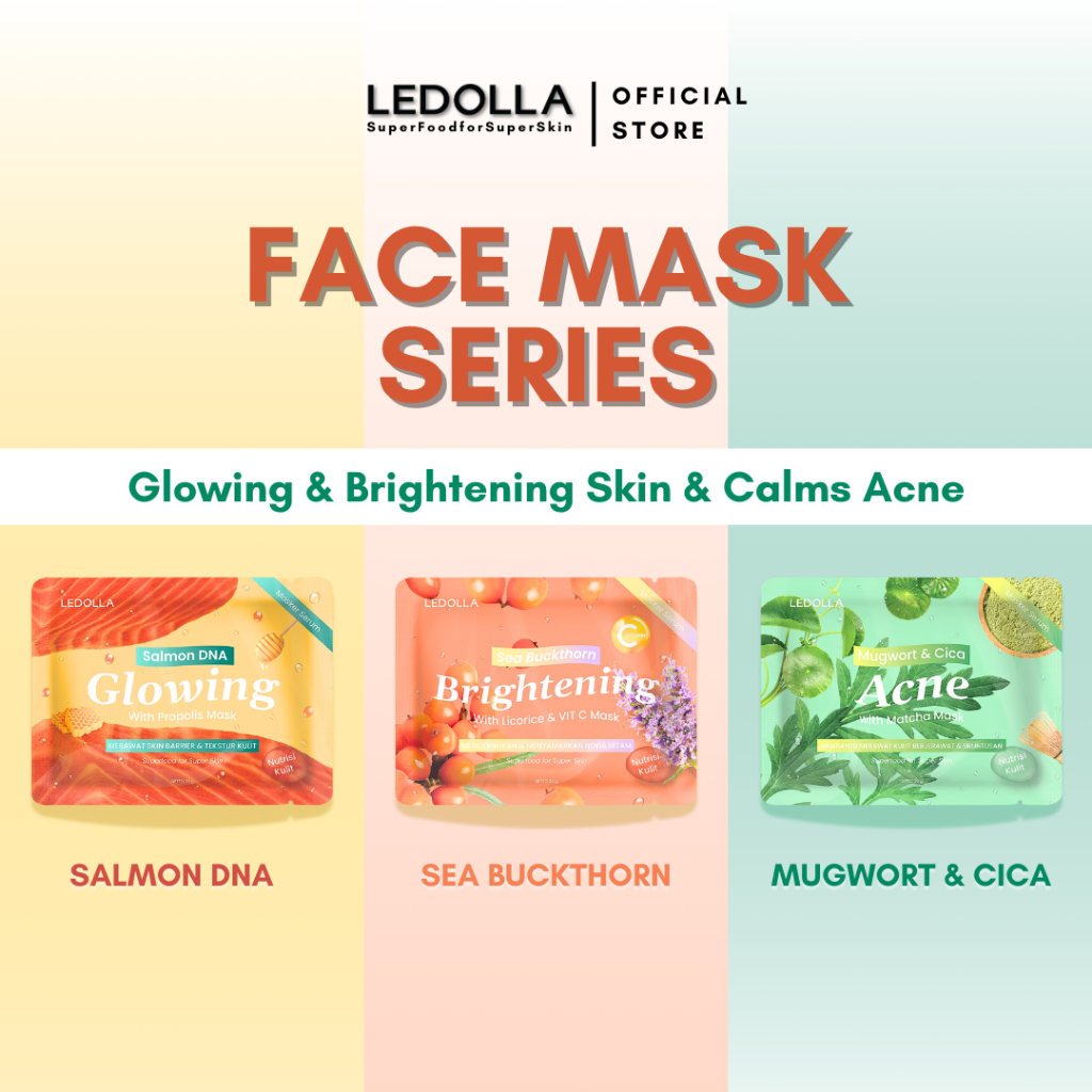 Jual LEDOLLA - Masker Wajah Organik Bubuk | BPOM | Merawat Skin Barrier, Menyembuhkan Jerawat ...