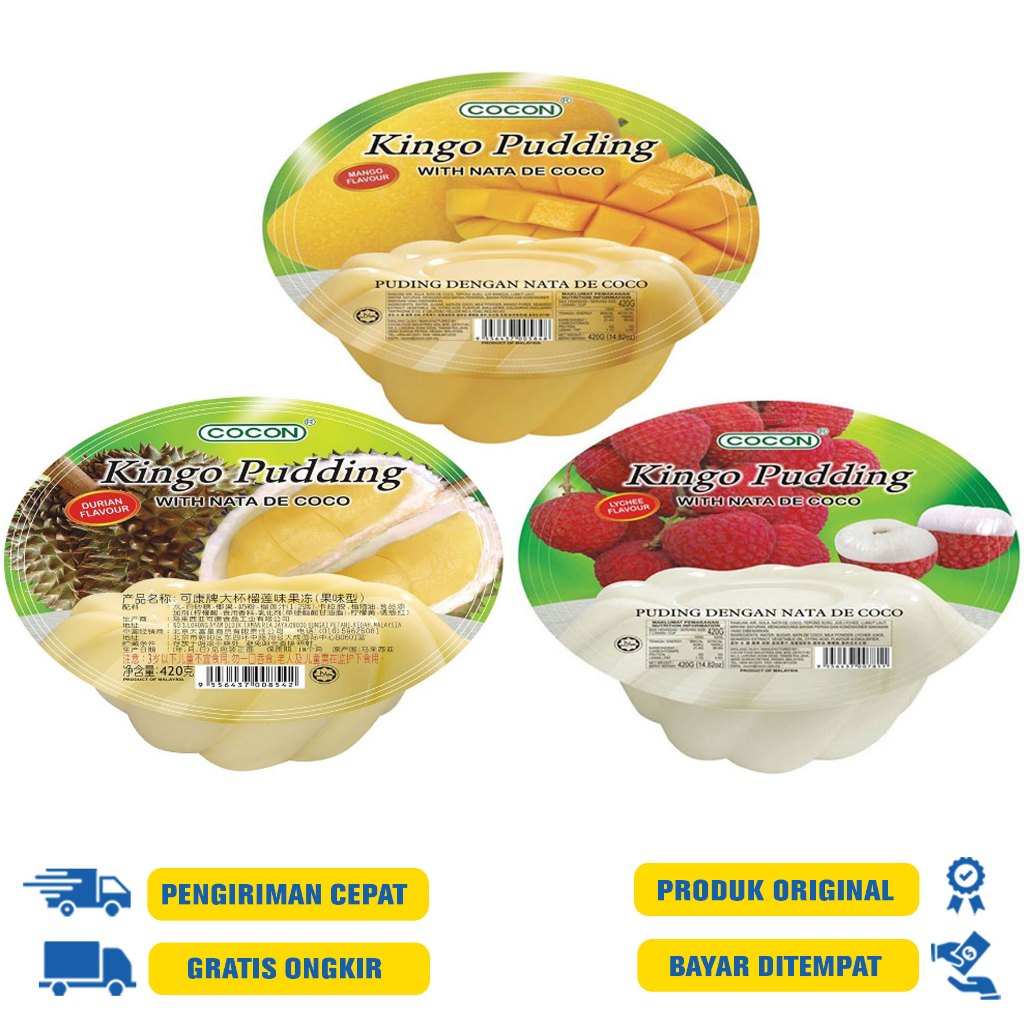 Jual Cocon Kingo Puding Mangga | Lychee 420Gr With Nata De Coco ...