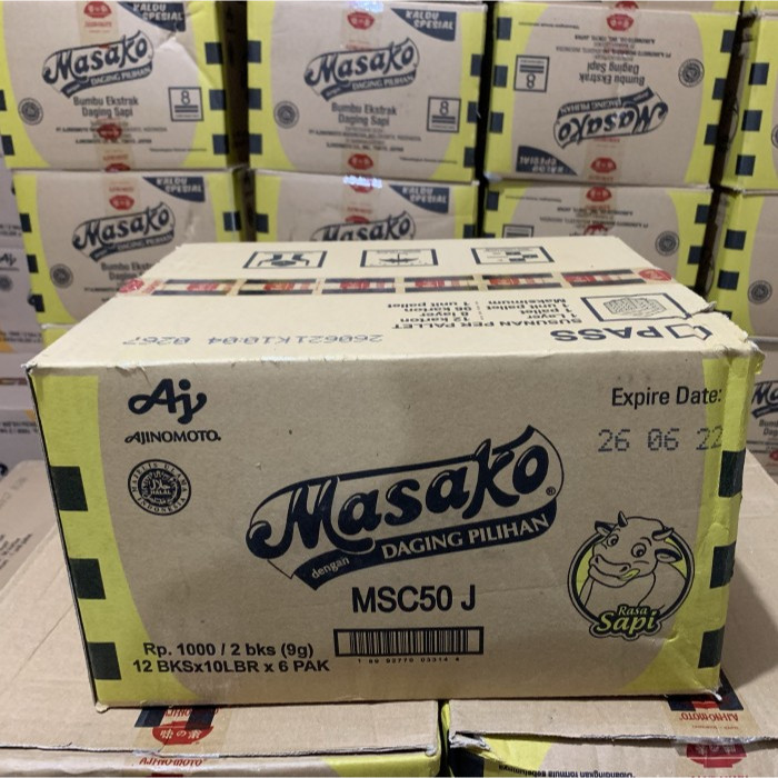 Jual MASAKO SAPI RENCENG DUS ( 720 SACHET ) | Shopee Indonesia