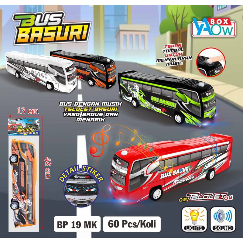 Jual Mainan bus basuri telolet musik dan lampu | Shopee Indonesia