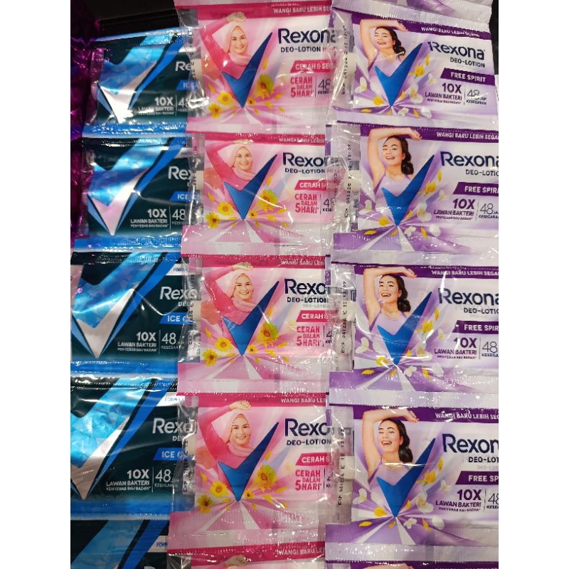 Jual Rexona [Sachet] Ice Cool/Free Spirit/Cerah Segar Isi 3 Sachet ...