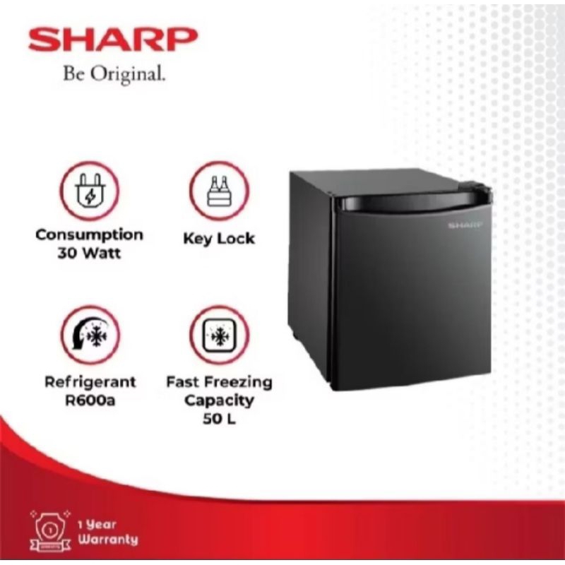 Jual KULKAS MINI SHARP SJ50MBXB COMPACT 50 LITER GARANSI RESMI | Shopee ...