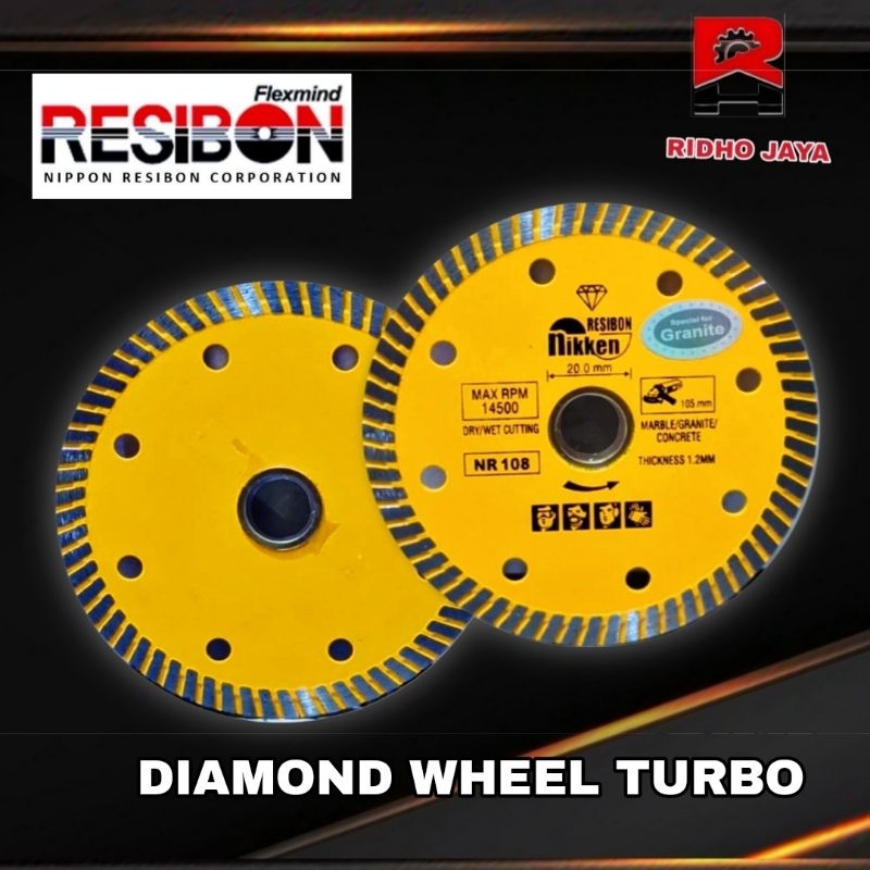 Jual Diamond Wheel TURBO NIKKEN RESIBON 4inch - Pisau Potong Keramik ...