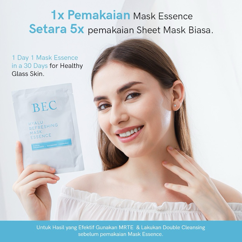 Jual BEC - Set INSTA CALMING (Hyalu Refreshing Mask Essence) | Shopee ...
