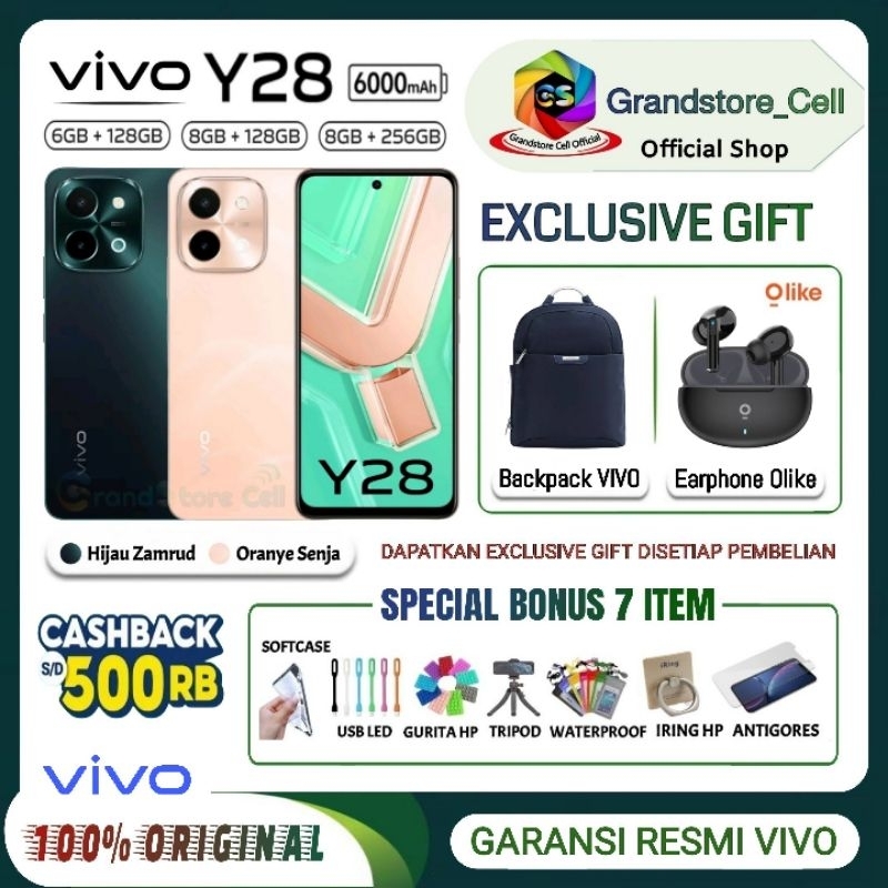 Jual VIVO Y28 NFC RAM 6/128 | VIVO Y 28 RAM 8/128 | VIVO Y28 RAM 8/256 GARANSI RESMI VIVO ...