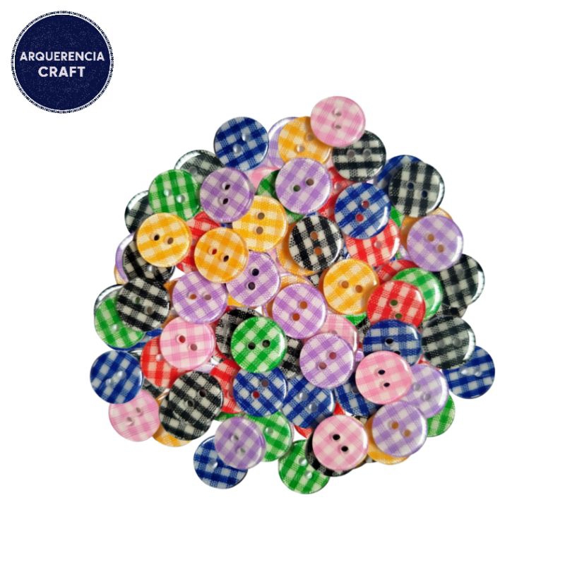 Jual 10 Pcs Kancing Hias Motif Plaid | Kancing Scrapbook | Shopee Indonesia