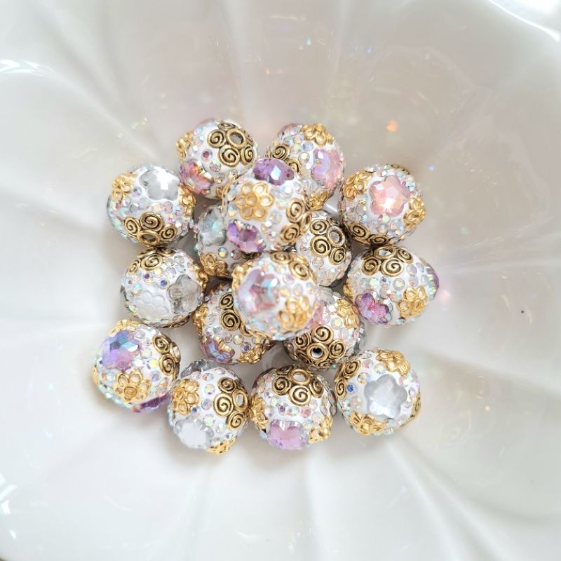 Jual Manik bunga rhinestone indian beads | Shopee Indonesia