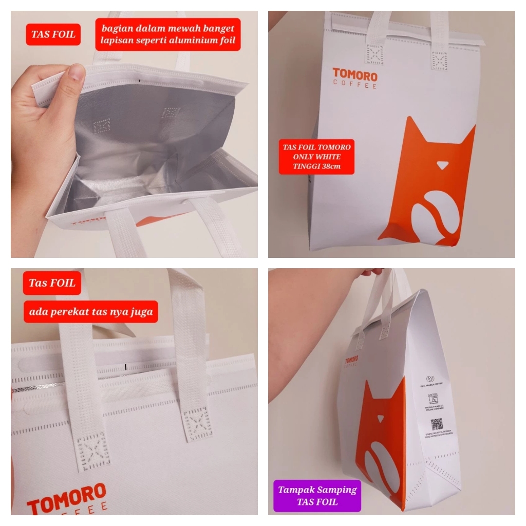 Jual Tote Bag Tomoro Coffee / Thermal Pack Insulated Tote Bag Tas ...
