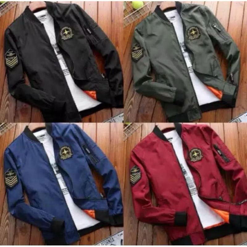 Jual jaket bomber pilot jaket bomber zet jaket bomber pria | Shopee ...