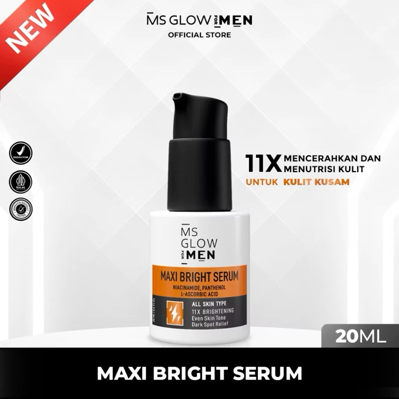 Jual Maxi Bright Serum Men All Skin Type - Serum Bright Men - MS Glow ...