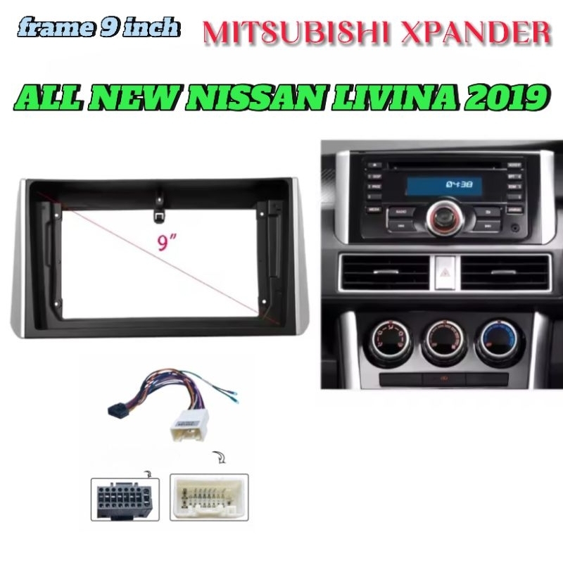 Jual Frame Head Unit Android 9 inch Mitsubishi Xpander / All New Nissan ...