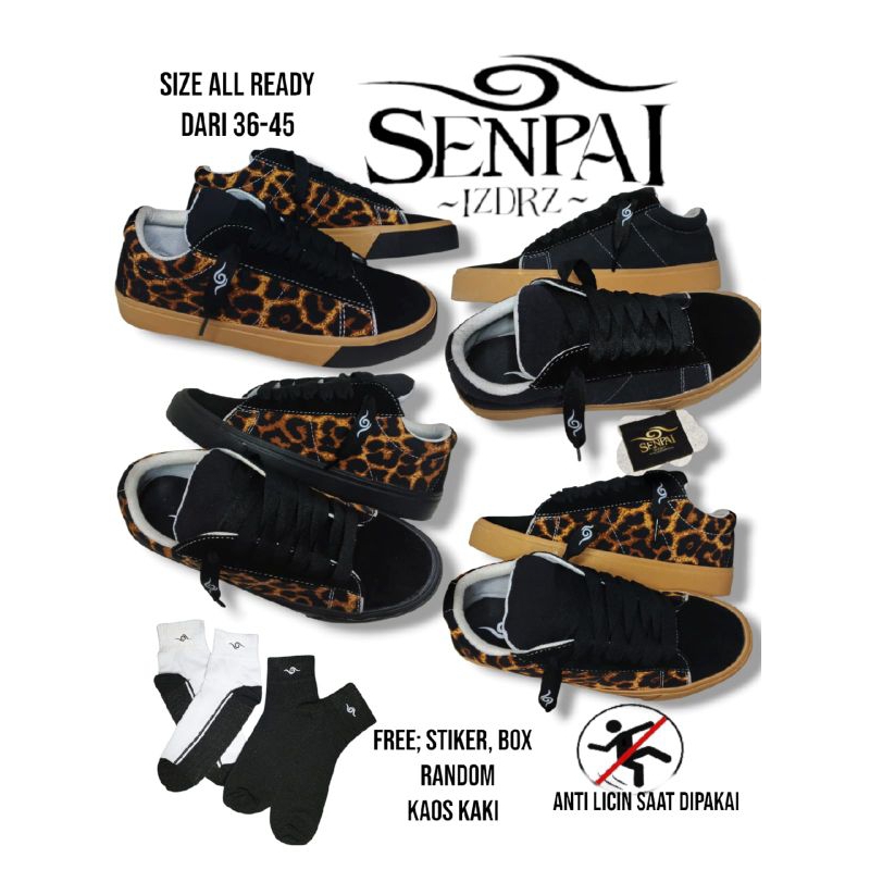 Jual Sepatu Skena Brand Lokal Senpai/Blackgum/Leopardgum - Pria Wanita ...