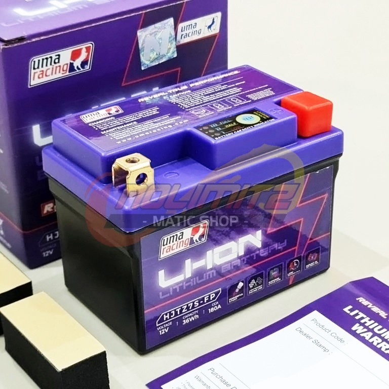 Jual Aki Accu Motor UMA Racing Lithium Li-Ion Battery HJTZ7S-FP 12V 7AH ...
