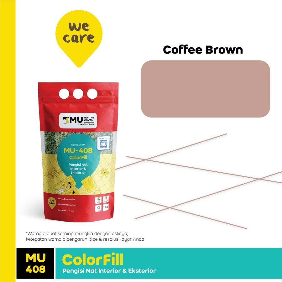Jual Mortar Utama MU-408 ColorFill Pengisi Nat Keramik 1Kg Warna Cofee ...