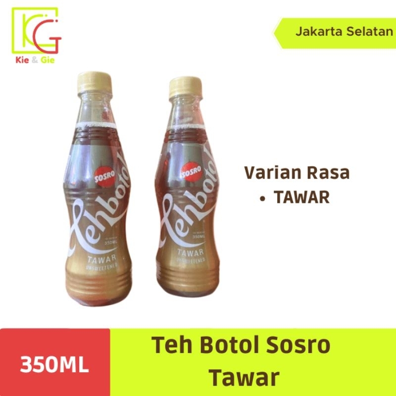 Jual TEH BOTOL SOSRO TAWAR PET 350 ML (1 DUS ISI 12) | Shopee Indonesia