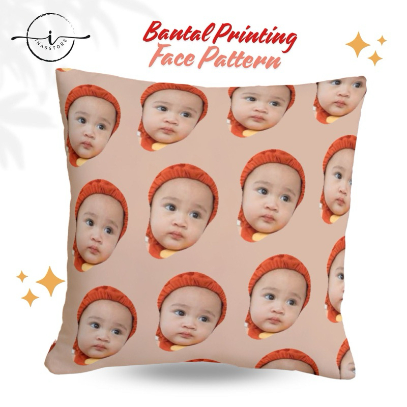 Jual BANTAL FACE PATTERN / BANTAL FOTO WAJAH / BANTAL CUSTOM PRINTING ...
