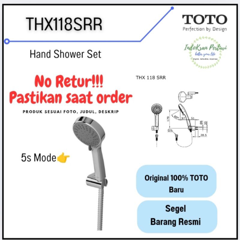 Jual Shower Mandi TOTO THX118SRR (5S model keluaran air) | Shopee Indonesia