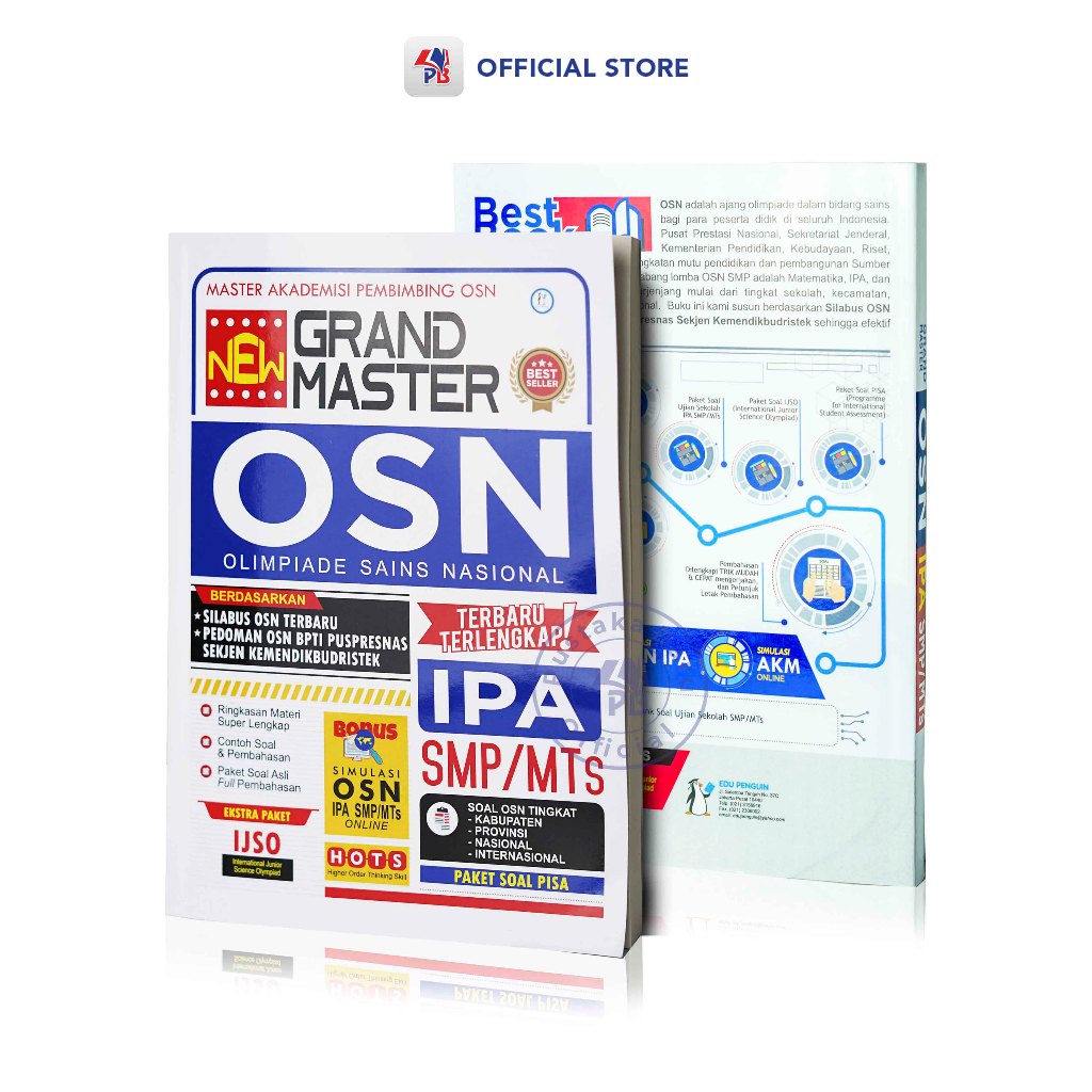 Jual Buku Olimpiade Sains Nasional SMP MTs / New Grand Master OSN IPA Dan Matematika SMP / MTs ...