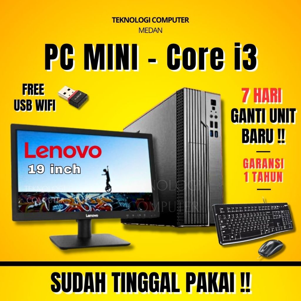 Jual Core i3 ‖ Mini ‖ Full Set 19" Lenovo ‖ Komputer Kantor Admin ...