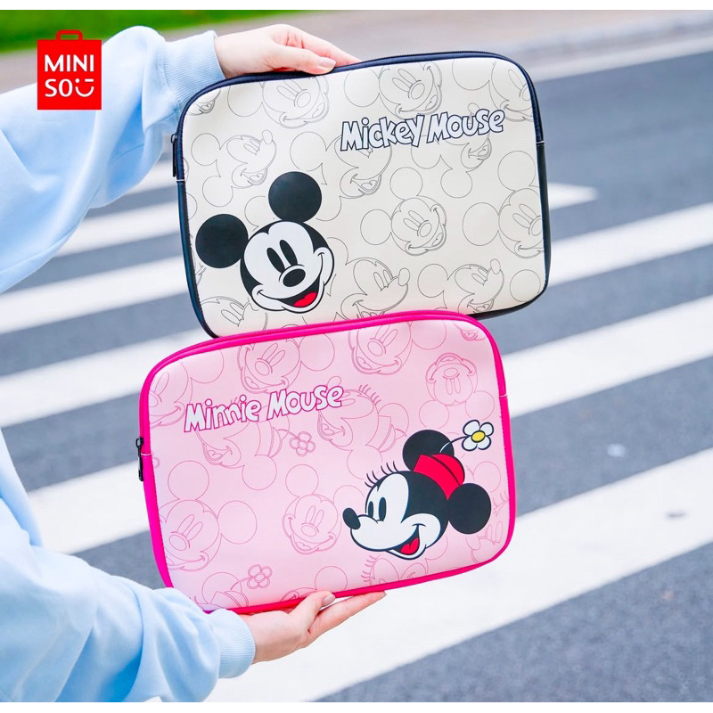 Jual MINISO DISNEY LAPTOP CASE TAS LAPTOP PELINDUNG MICKEY MOUSE MINNIE ...