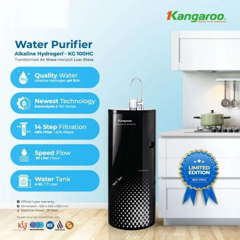 Jual kangaroo water purifier RO Hydrogen KG 100 HC | Shopee Indonesia