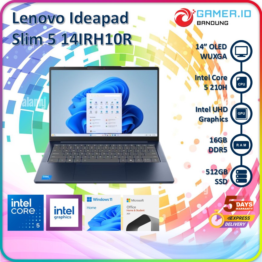 Jual LENOVO IDEAPAD SLIM 5 14IRH10R CORE 5 210H 16GB 512GB 14" WUXGA ...