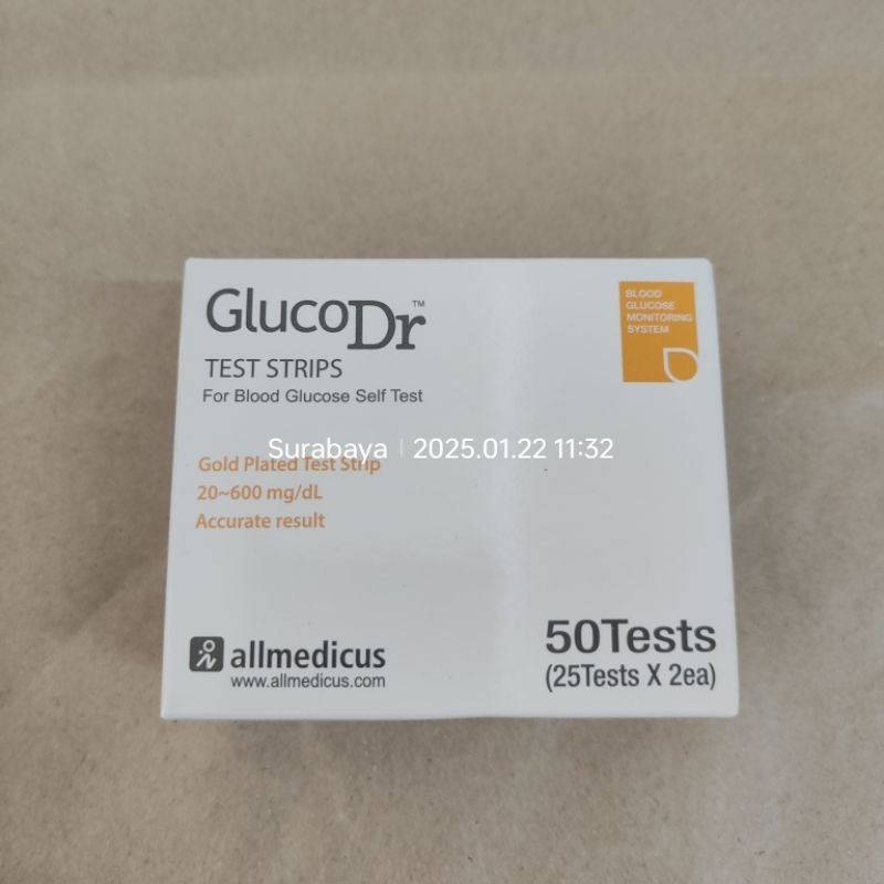 Jual Strip GlucoDR Biosensor Bio Sensor Tes Gula Darah Glucometer ...