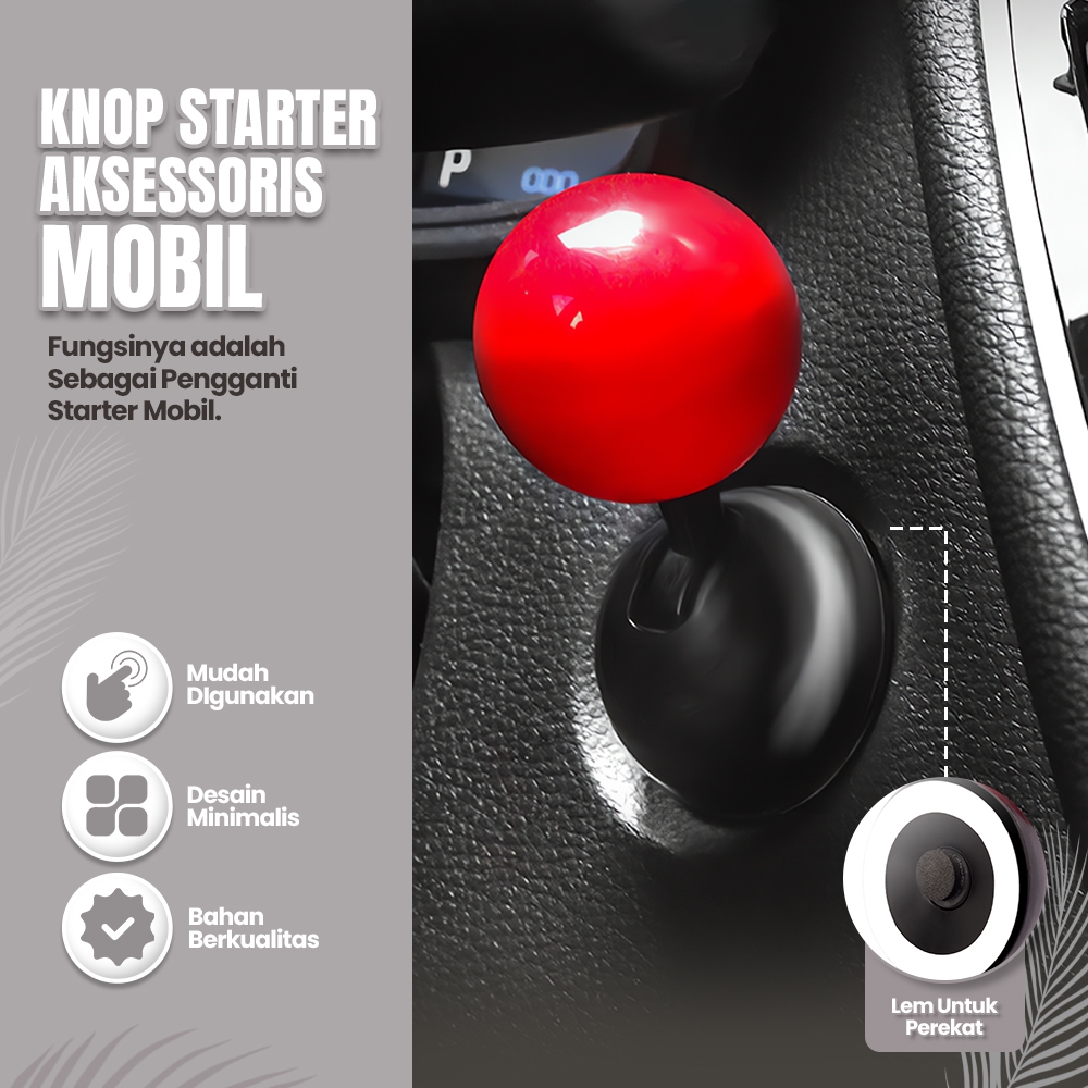 Jual Aksesoris interior mobil tombol start tuas persneling starter ...