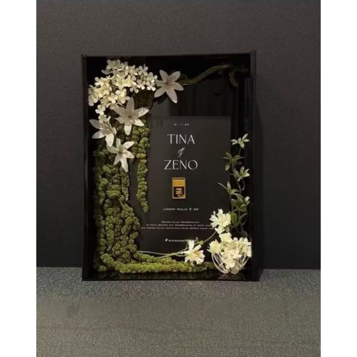 Jual Top Sliding mahar Pernikahan Bahan Akrilik Hitam Box Organizer ...