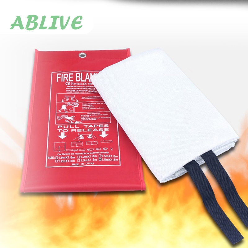 Jual 1m 1.5m 2m Fire Blanket Pemadam Pelindung Api Fiberglass Selimut Anti Api | Shopee Indonesia