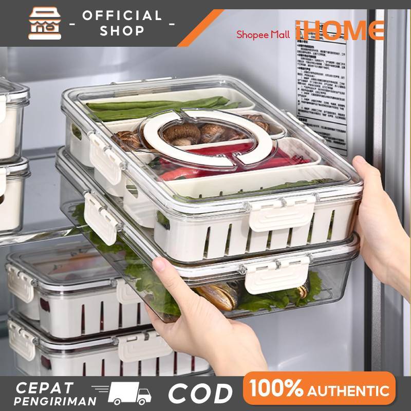 Jual IHOME Kontainer Kulkas Tempat Penyimpanan Makanan Dengan Saringan ...