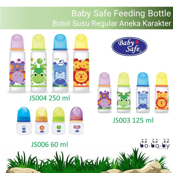 Jual Babysafe Feeding Bottle Baby BPA Free/ Botol Susu Bayi Karakter ...