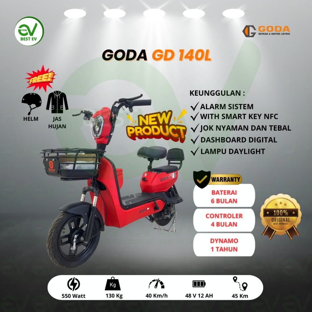 Jual Sepeda Listrik GODA TYPE 140L | Shopee Indonesia