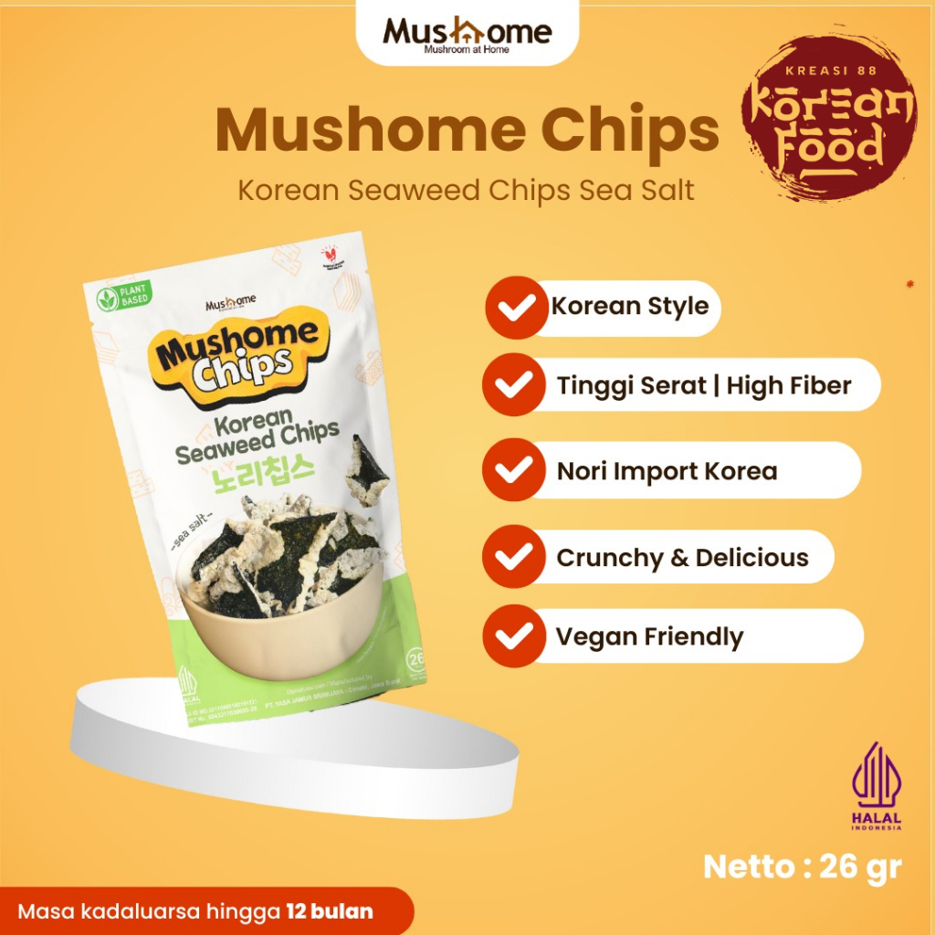 Jual CRISPY NORI - KERIPIK NORI RASA SEA SALT - MUSHOME CHIPS | Shopee ...
