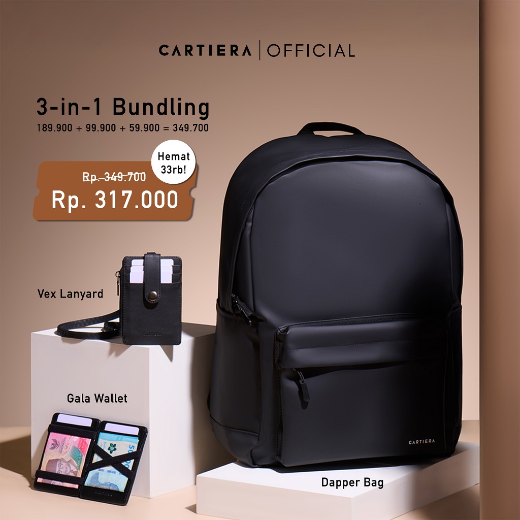 Jual Cartiera Pejuang Korporat Starter Pack Bundling Tas Kerja Lanyard ...