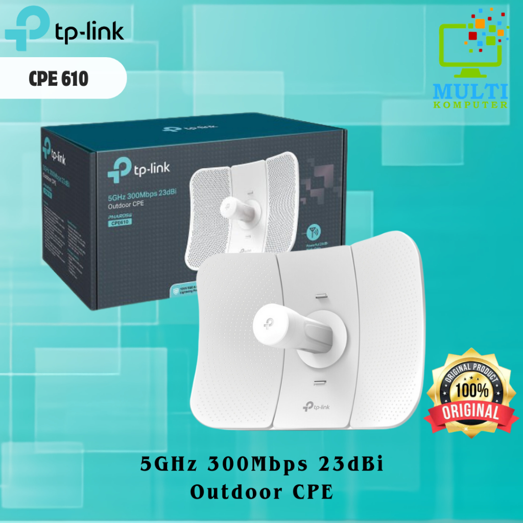 Jual TP-LINK CPE610 5GHz 300Mbps 23dBi Outdoor CPE - TP LINK CPE 610 ...