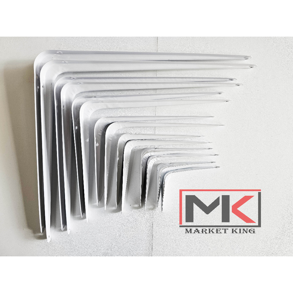 Jual Siku Penyangga Rak Dinding Besi L Putih Shelf Bracket Breket ...