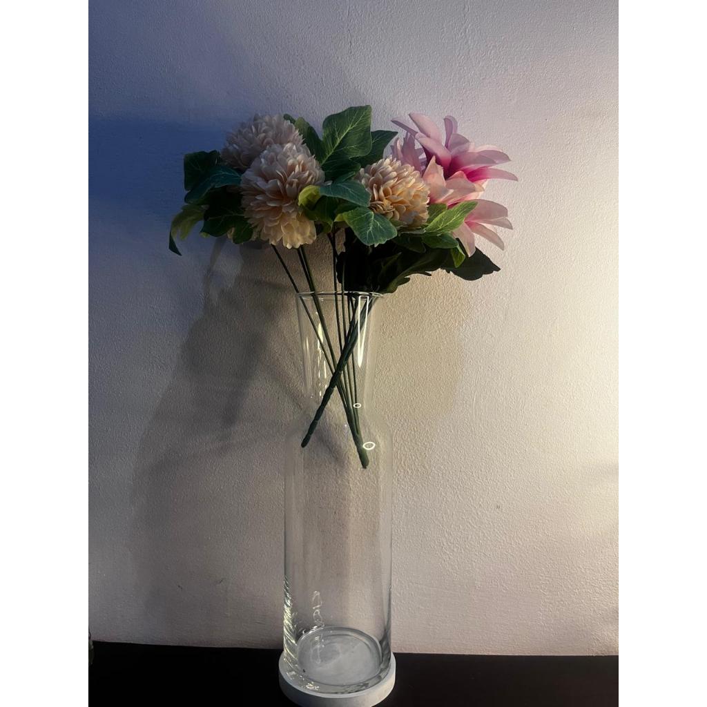 Jual Vas Pot Bunga Kaca Cantik Motif | Pot Bunga Kaca | Vas Bening ...