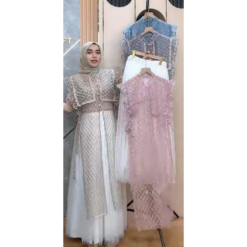 Jual Dini One Set Brukat Tulle - Set rok Tulle | Shopee Indonesia