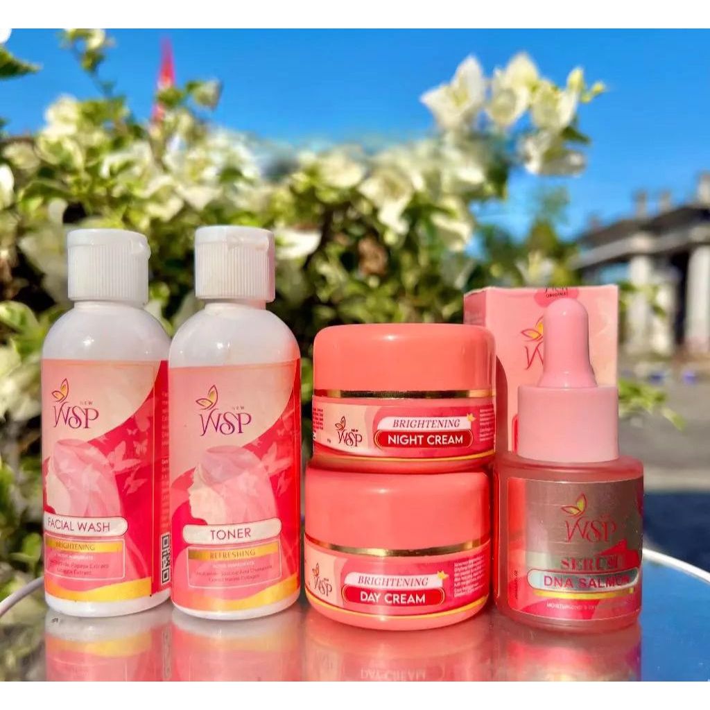 Jual (PAKET ISI 5) NEW WSP + SERUM DNA SALMON GLOW SKINCARE PAKET ...