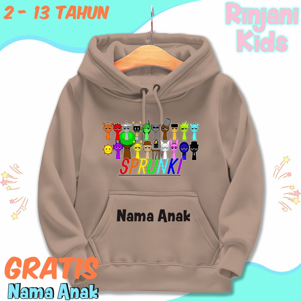 Jual HOODIE ANAK SPRUNKI GRATIS NAMA ANAK - JAKET ANAK SPRUNKI ...