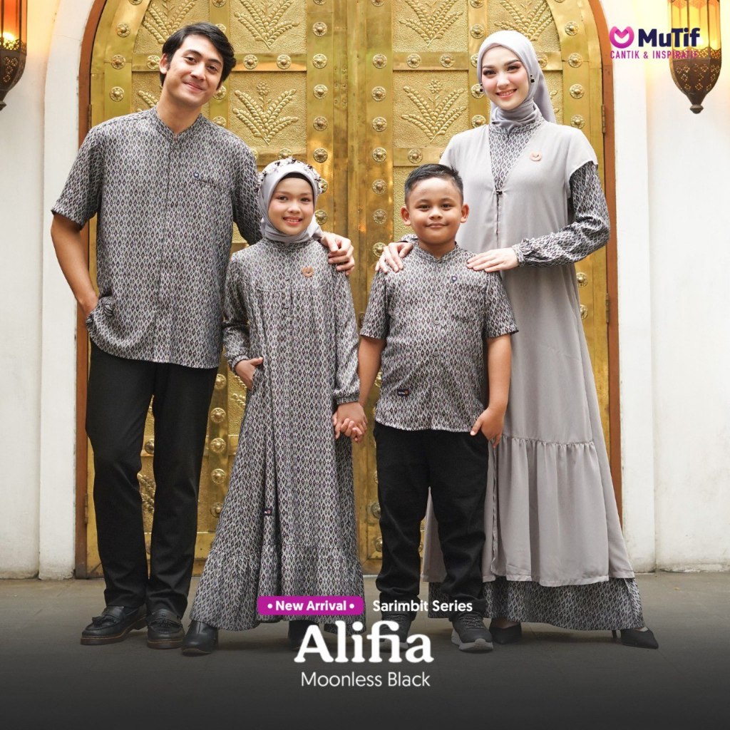 Jual TERBARU 2025 SARIMBIT KELUARGA MUTIF ALIFIA - NIZAR MOONLES BLACK ...
