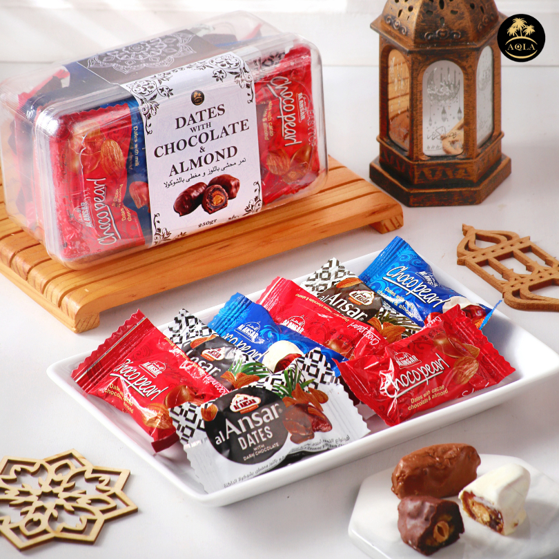 Jual Coklat isi Kurma dan Almond Premium Asli Saudi / Dates Almond ...