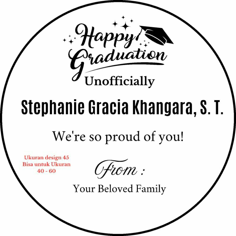 Jual Cutting Sticker Ucapan Selamat Wisuda - Bahan Vinyl Premium ...
