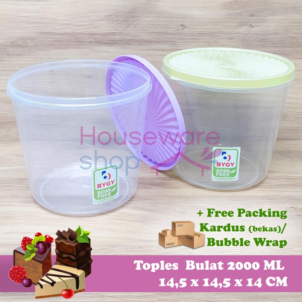 Jual Toples Plastik / Sealware Bulat Kana 1700 ml - Food Grade Hampers ...