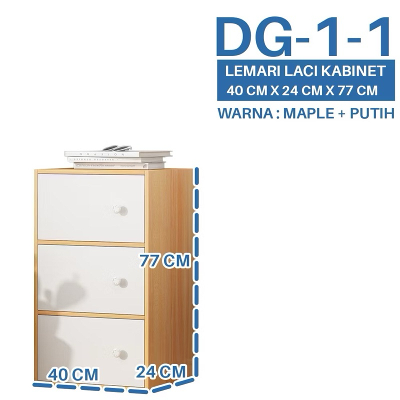 Jual Lemari Kabinet Kayu Minimalis dengan Laci 3 Susun Kabinet ...