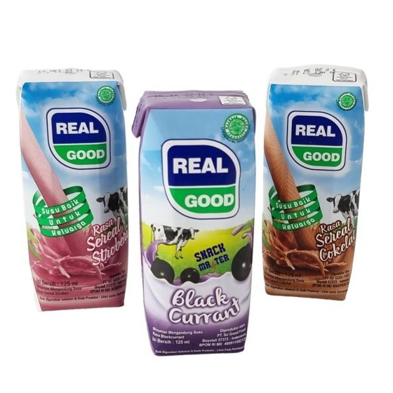 Jual REAL GOOD SUSU BANTAL UHT 125ml MINI COKELAT STRAWBERRY CHEESE ...