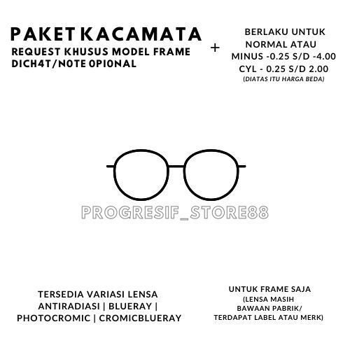 Jual PAKET KACAMATA Model Frame dan Lensa Bisa pilih Model Frame Pria ...